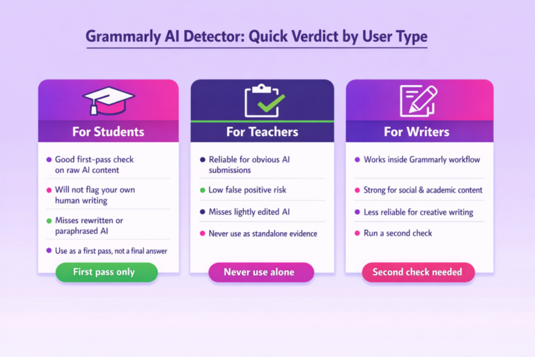 Grammarly AI Detector Review 2026: Real Test Data and Honest Verdict